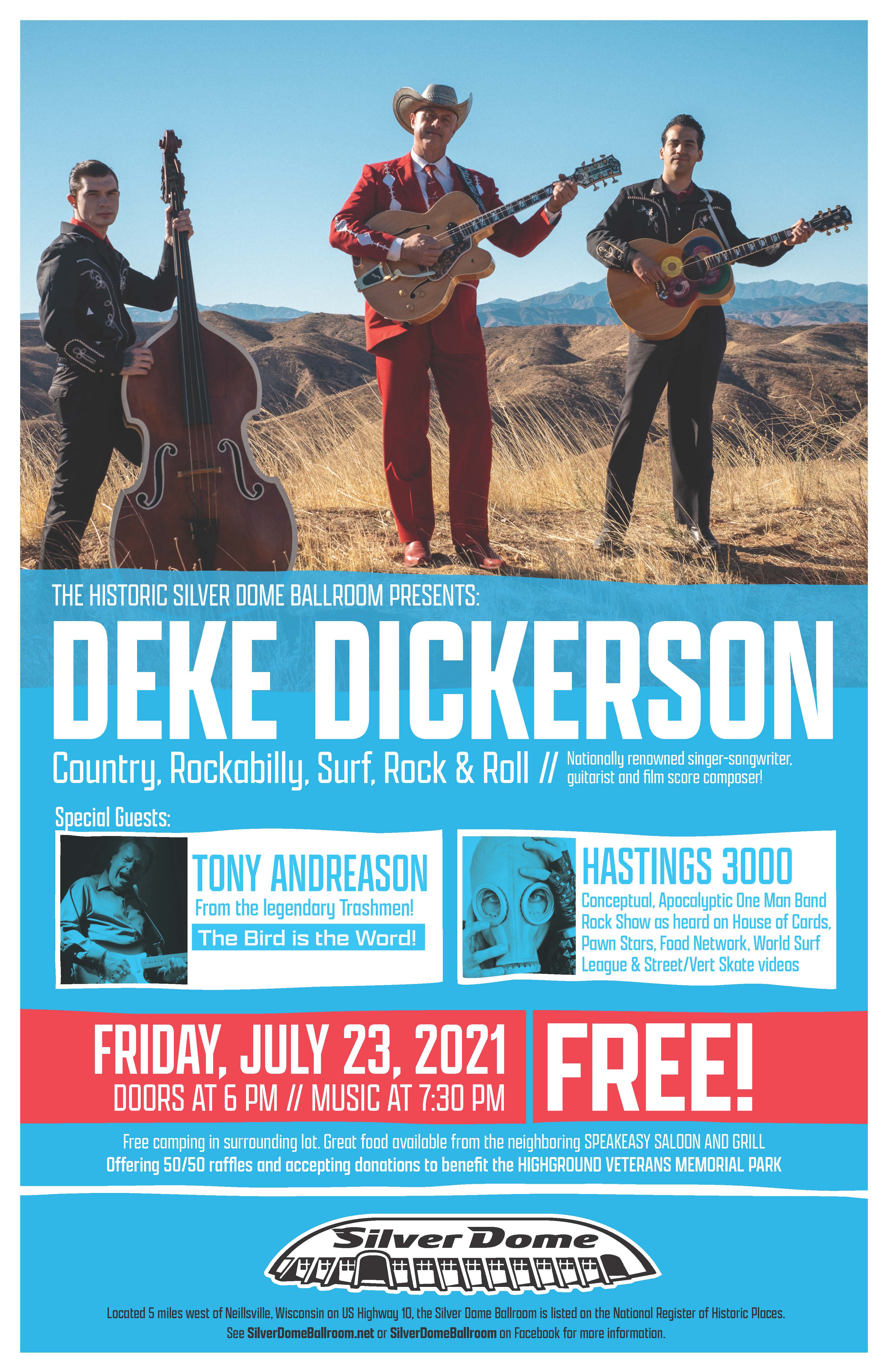 Deke Dickerson with Tony Andreason July 23, 2021 – Silver Dome Ballroom